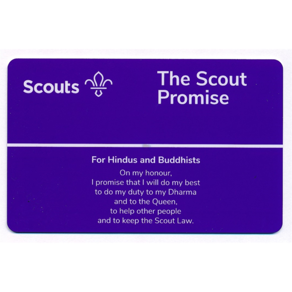 Scouts Promise Card - Hindus And Buddhists | Project X Adventures